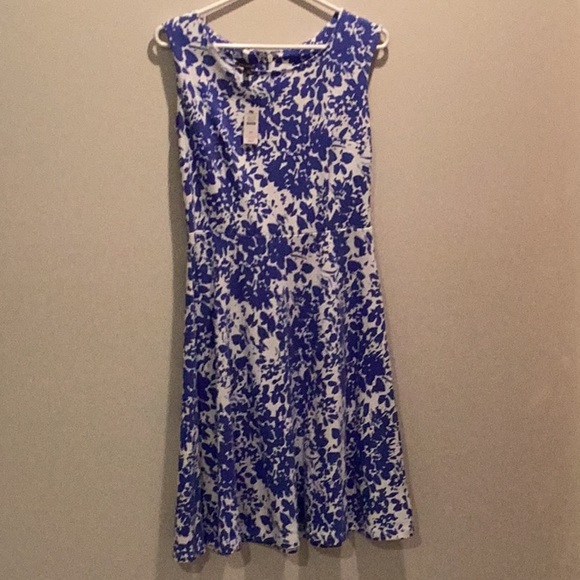 Talbots | Dresses | Nwt Talbots Blue White Dress In Size Xs | Poshmark